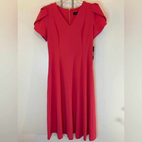 Andrew Marc | Dresses | Andrew Marc Vibrant Pink Midi Dress | Poshmark
